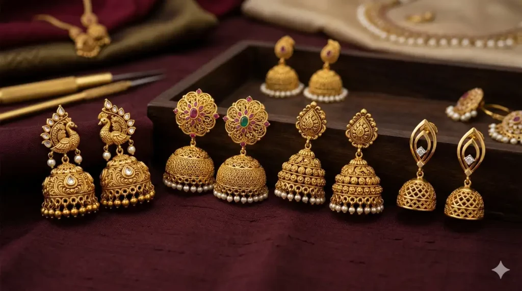 22K Gold Jhumka Designs with Price (2026) – Latest Traditional & Modern ...